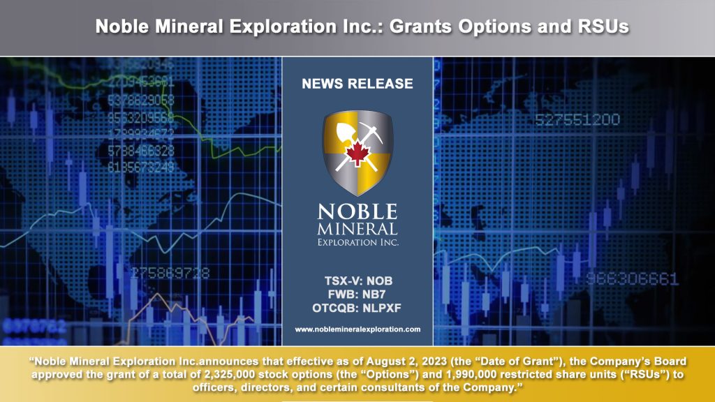 Noble Grants Options and RSUs – Insidexploration