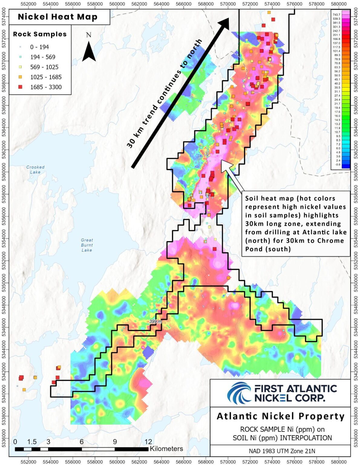First Atlantic Nickel Identifies 30km Awaruite Nickel Trend From Data ...
